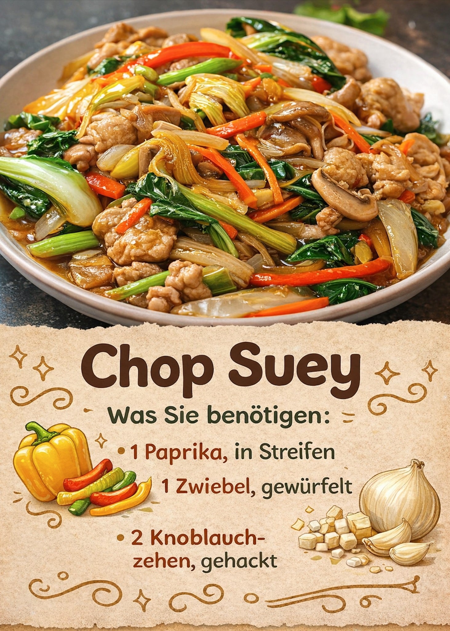 Chop Suey, knackiges Gemüse, saftig und voller Asia-Aromen - Schnelle ...